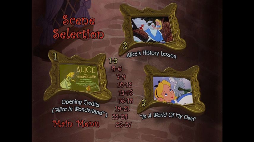 Alice In Wonderland Dvd Menu